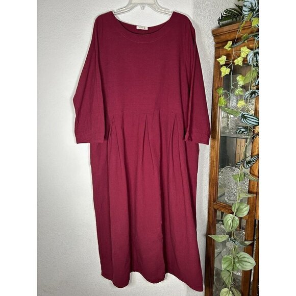 Bee Studio | Dresses | Bee Studio Maxi Dress Linen Cotton Womens Modest ...
